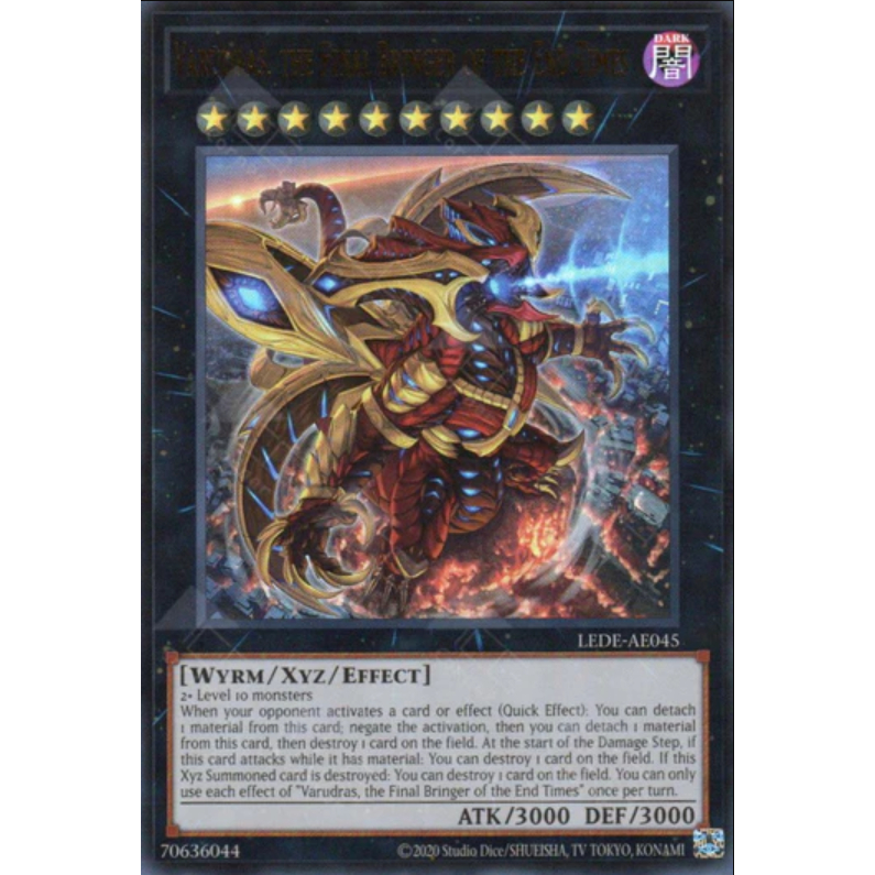 LEDE-AE045 Varudras, the Final Bringer of the End Times UR UTR YUGIOH ...