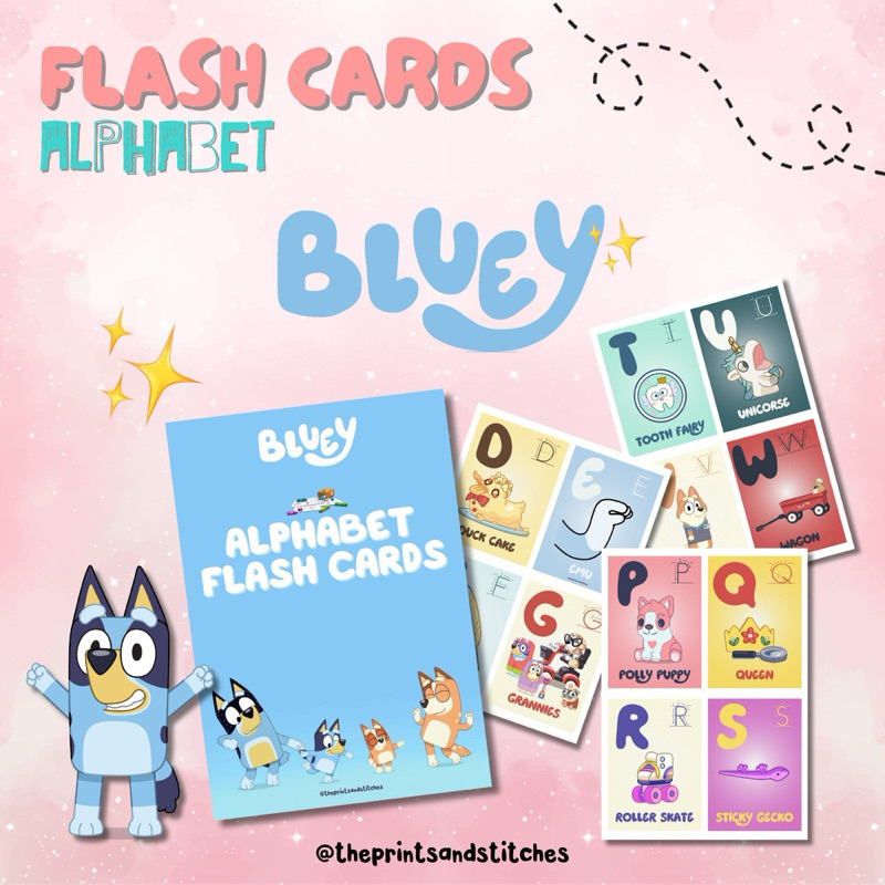 Bluey Alphabet Flash Cards | Shopee Philippines