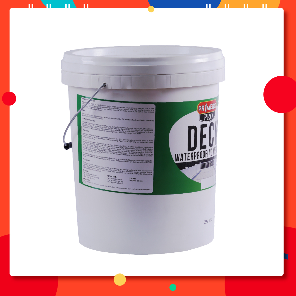 PRIMERO PRO DECK WATERPROOFING MEMBRANE - 25KG | Shopee Philippines