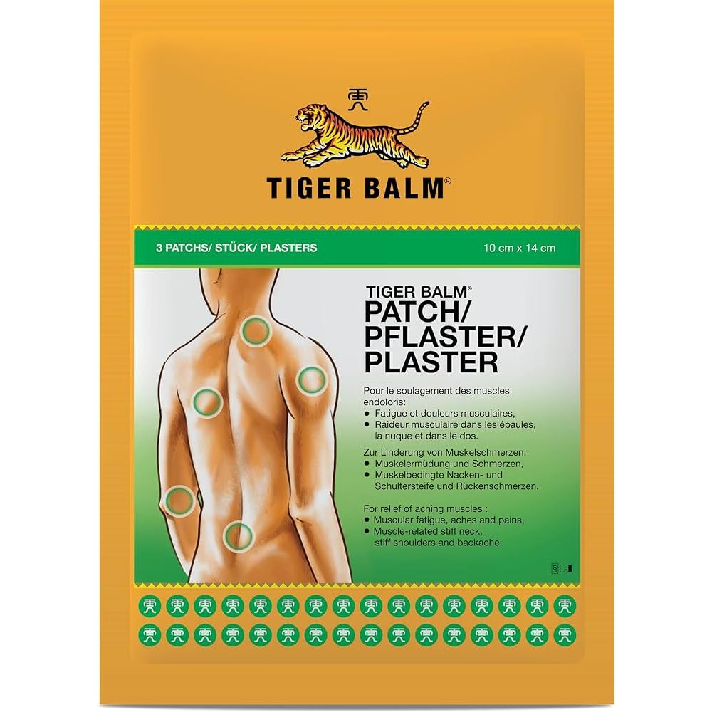 3 PLASTERS TIGER BALM COOL COLD PLASTER-RD MEDICATED PAIN RELIEF (10cm ...