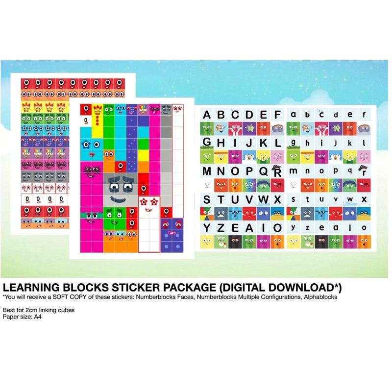 Numberblocks Alphablocks Stickers Crafts Flascards FILES ONLY | Shopee ...