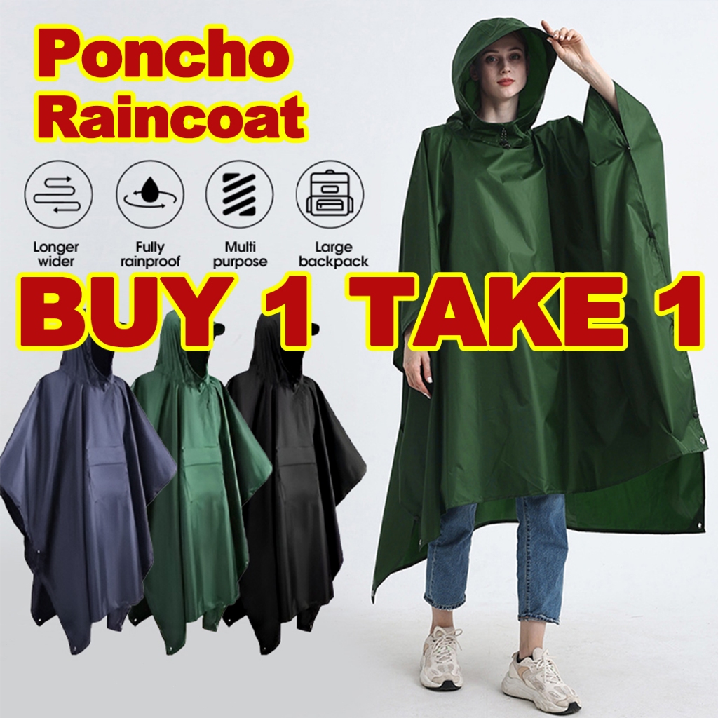 COD Raincoat Poncho Makapal Kapote Rain Coat Motorcycle Bicycle Poncho ...
