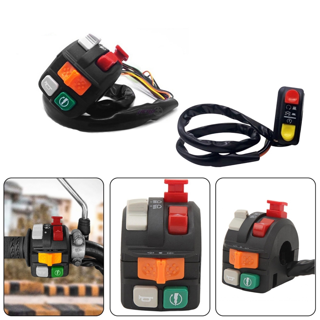 Universal Handle Switch RIGHT For Motorcycle Handle Bar Mount Plug ...