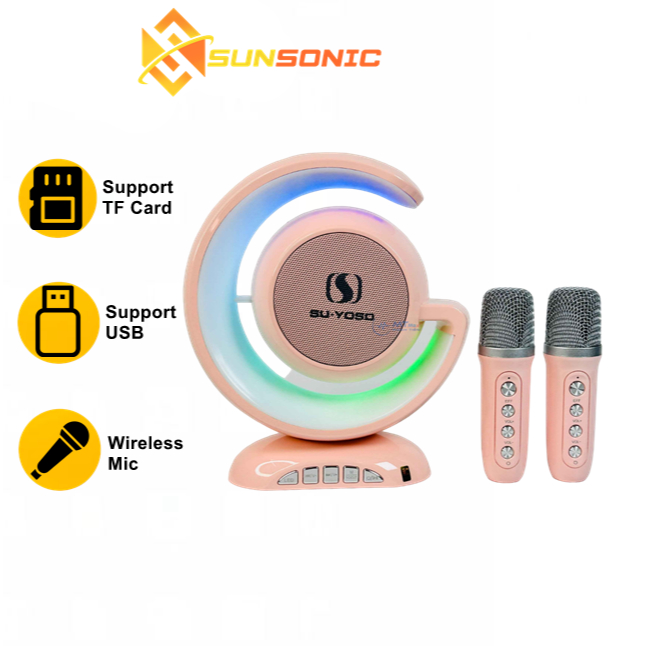 Sunsonic YS-110 Moon Dazzling Light Family Ktv Portable Karaoke Speaker ...