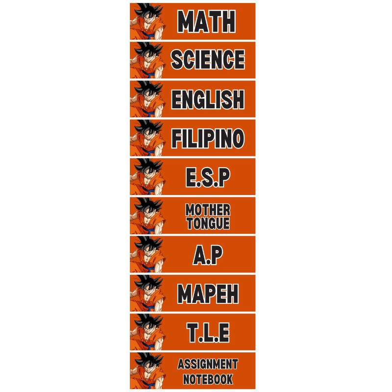Subject Label Sticker - 10 subjects | Shopee Philippines