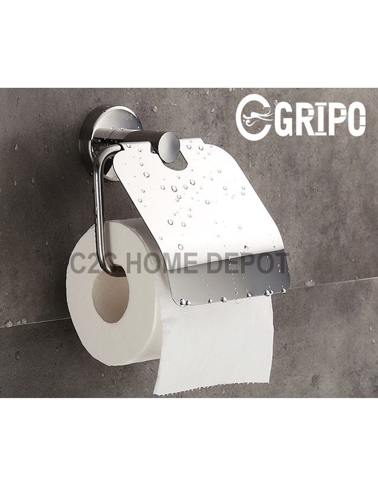 GRIPO sus304 stainless tissue holder matte stainless matte black ...