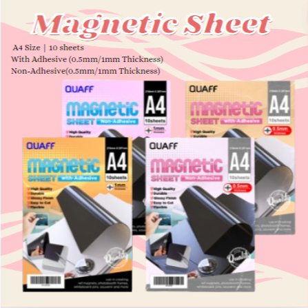 (10 sheets) Magnetic Sheet Cuttable for DIY Ref Magnet With and Without Adhesive | Shopee ...