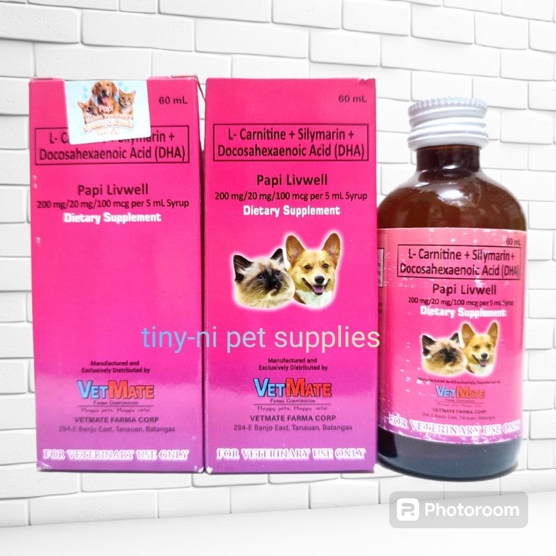 Papi Livwell_pet Syrup for Dog Cat|60ml For Healthy Liver, Heart and ...