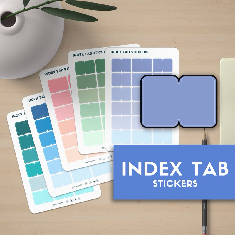18 pcs Writeable Pastel Index Tab Stickers, Journal / Planner Stickers ...