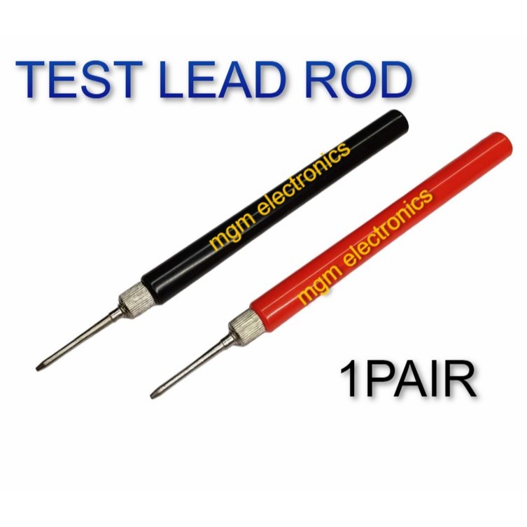 1PAIR MULTITESTER TEST LEAD PROBES ROD (RED/BLACK) | Shopee Philippines