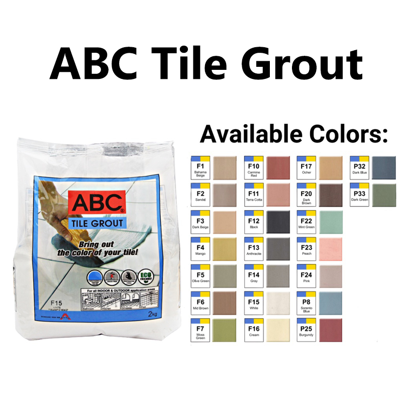 ABC Tile Grout Original BIo Tech Tile Bonding 18 Colors Available Tile ...