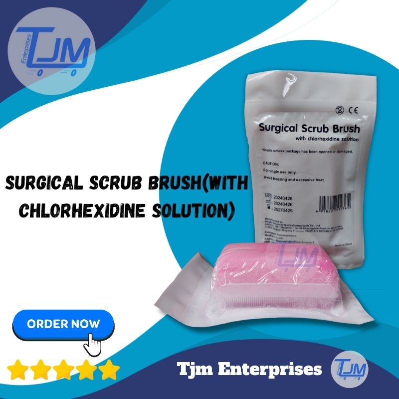 SURGICAL SCRUB BRUSH WITH CHLORHEXIDINE SOLUTION 1 PC | Shopee Philippines