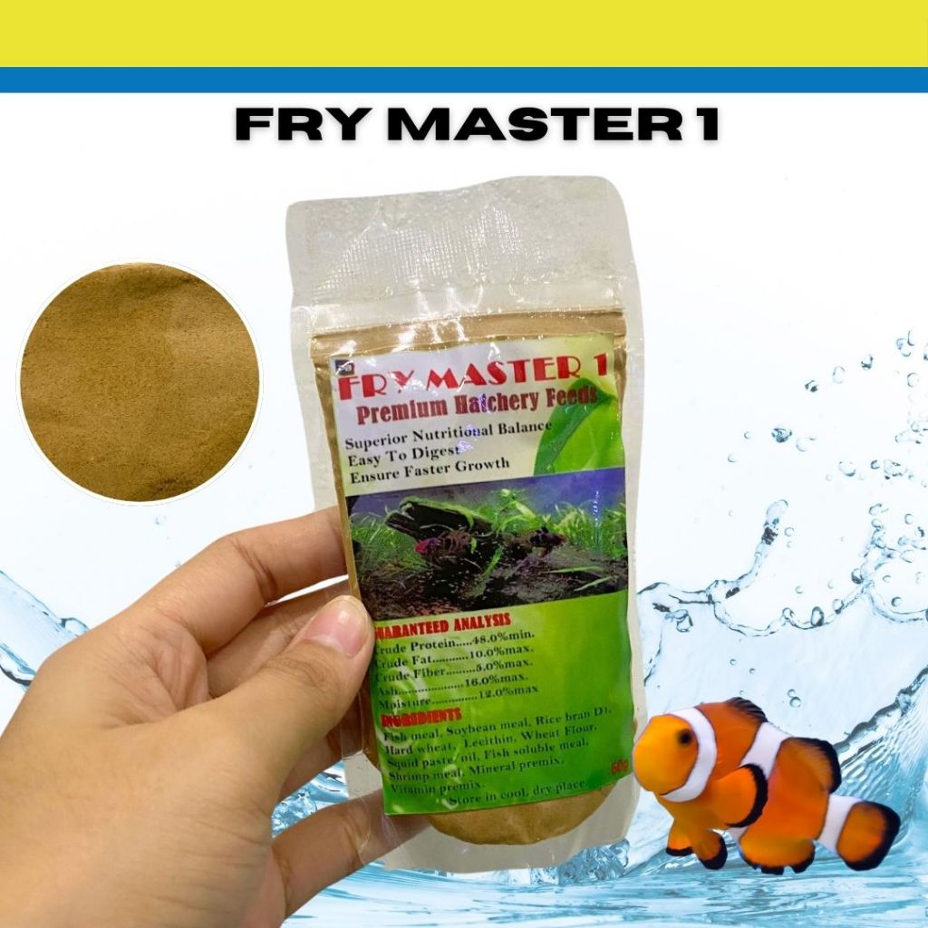 Aquarium Baby Fish Food Fry Master 1 Hatchery Feeds 50g | Shopee ...