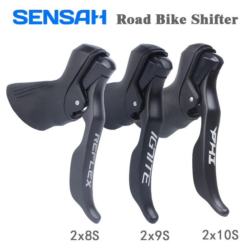 SENSAH Road Bike Shifter 2x8/9 Speed Brake Lever Bicycle Derailleur For Shimano Sora Tiagra ...