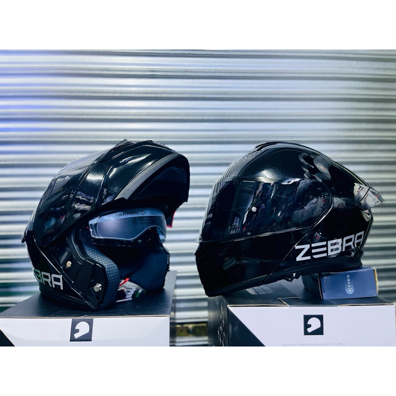 ZEBRA 767 Plain Modular Dual Visor Helmet with FREE CLEAR VISOR ...