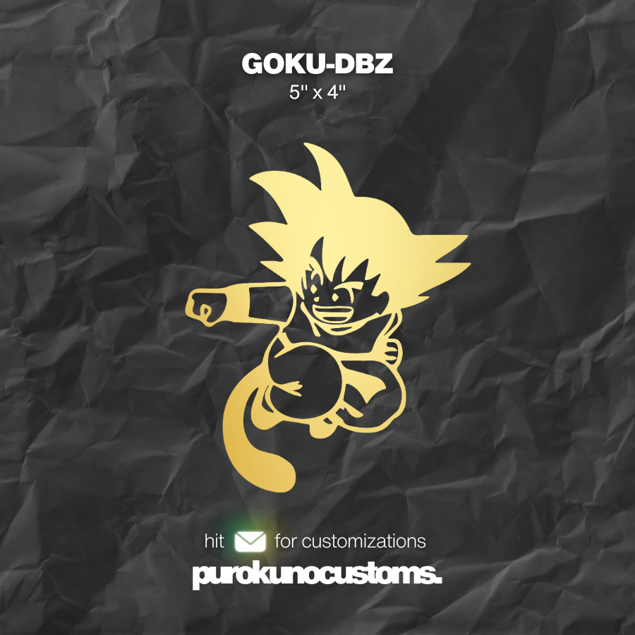 GOKU DBZ - DRAGON BALL Z CAR & MOTORCYLE VINYL DECAL STICKER SERIES ...