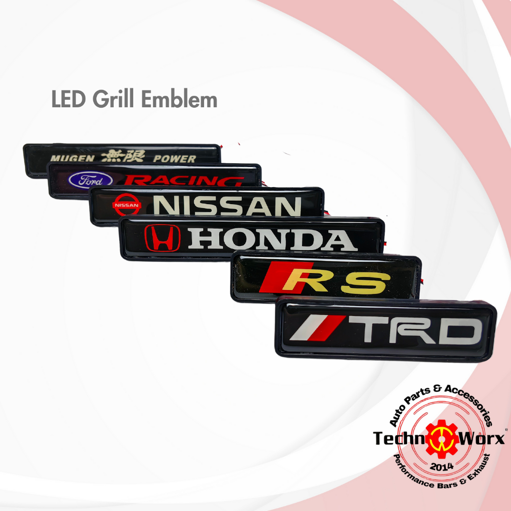 LED GRILL Emblem Logo Light Car Front Bumper Design 12 Universal trd rs ...