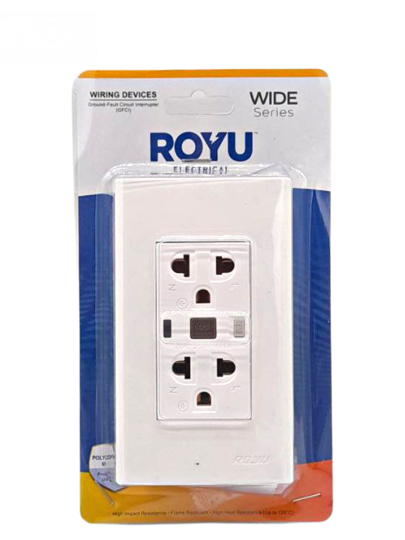 ROYU DUPLEX GFCI UNIVERSAL OUTLET SET 20A 250V WD933 | Shopee Philippines