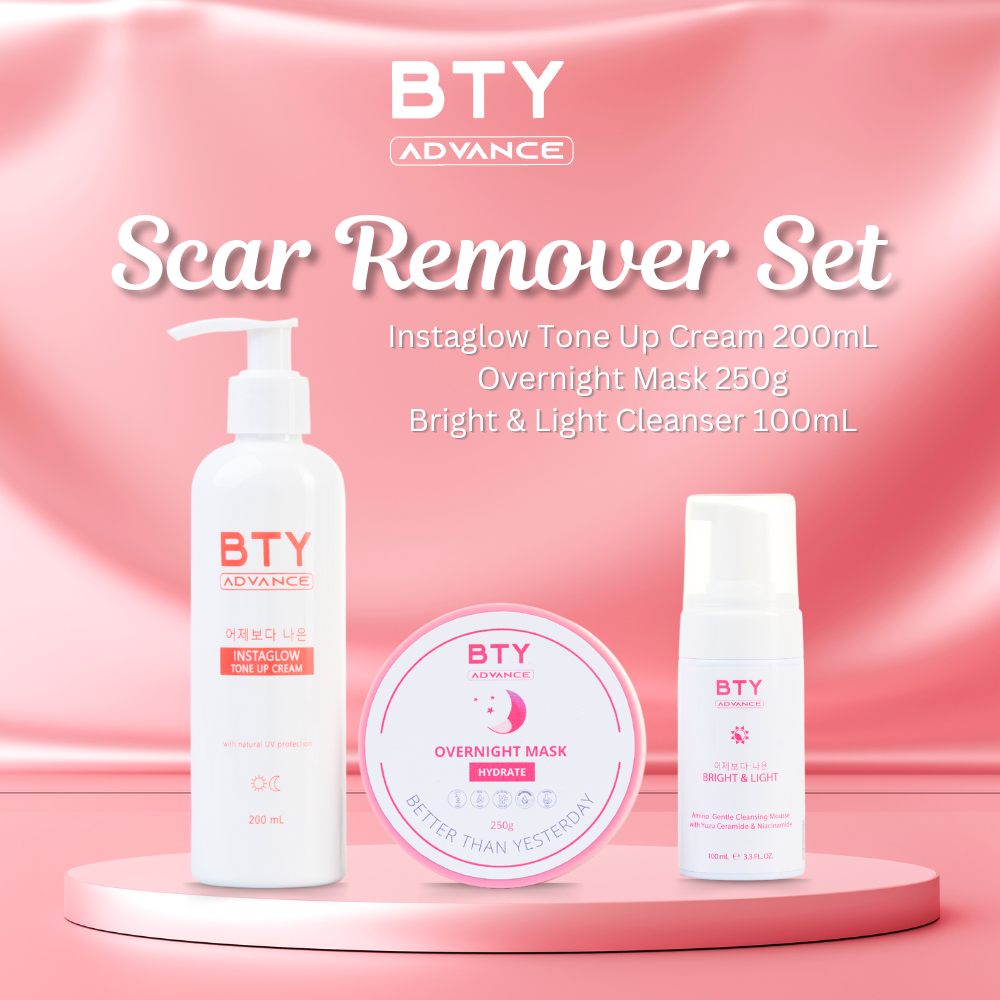 BTY Advance Scar Remover Set - Instaglow 200mL + Overnight Mask 250g ...