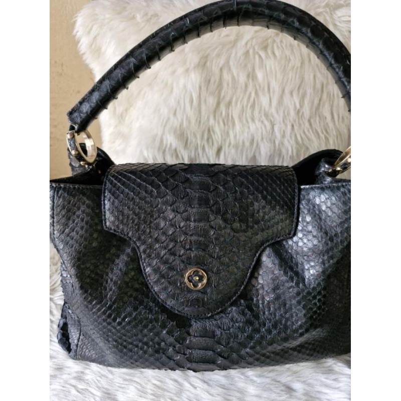 Louis Vuitton Capucine Rare Python genuine leather from Kuwait | Shopee ...