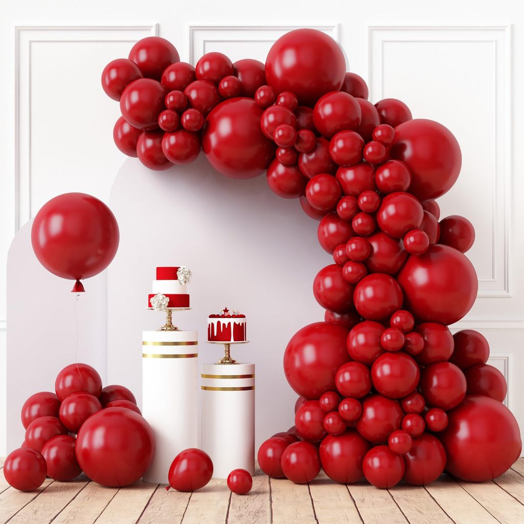 🇵🇭COD LM216 Deep Ruby Red 5 10 12 18 36inch Standard Latex Balloons ...