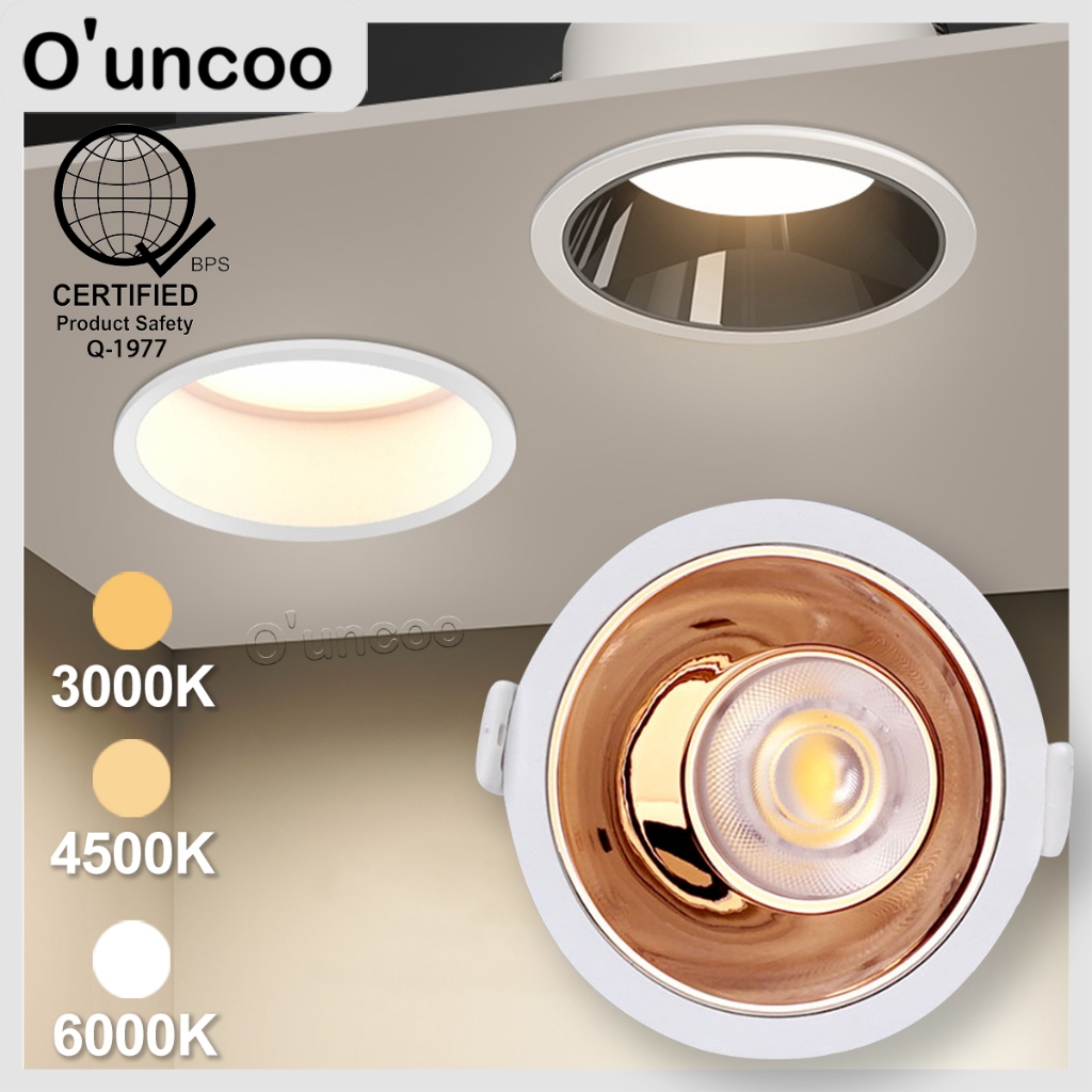 O'uncoo Pin Light Tri Colors Anti-glare Downlight Spotlight For Bedroom ...
