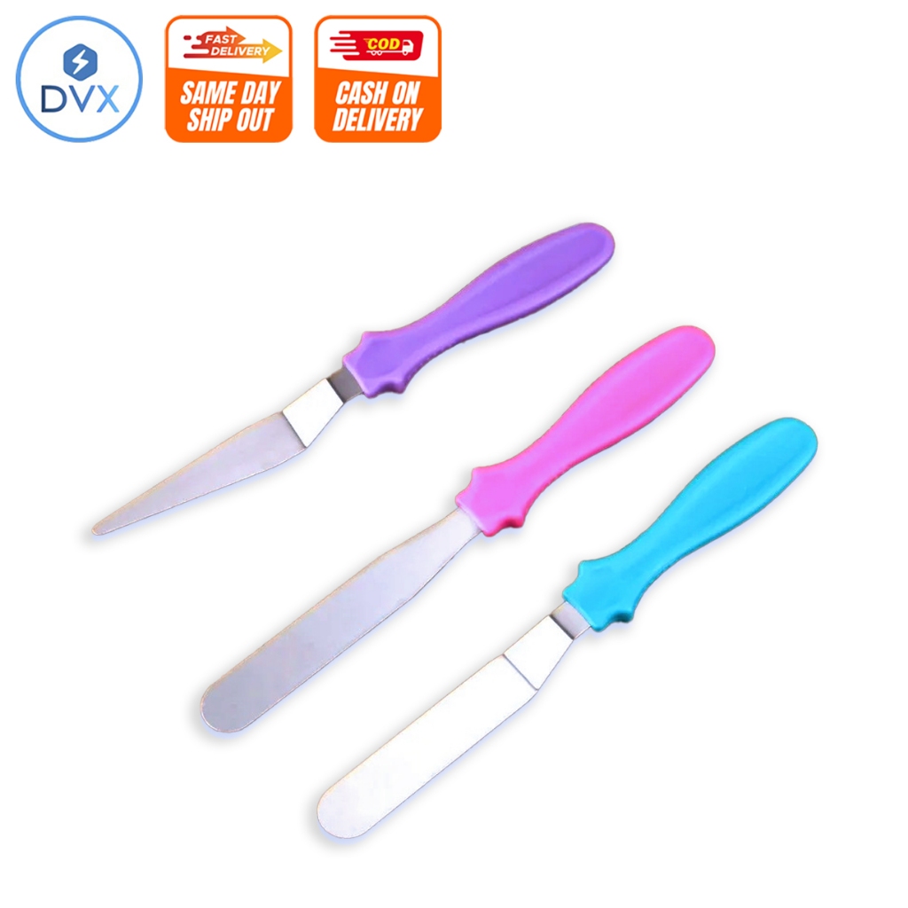 COD DVX 3pcs Cranked Angled Spatula Set Stainless Steel Palette Knives ...