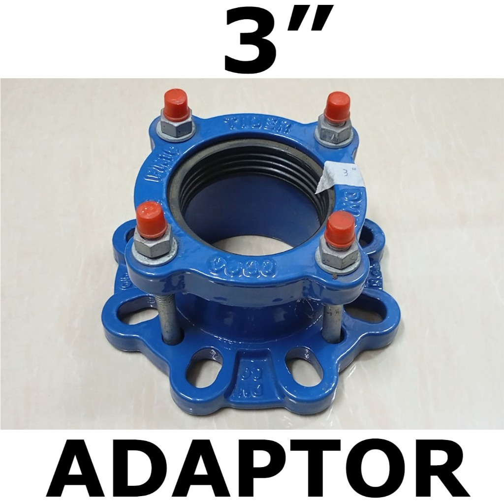 CAST IRON MECHANICAL FLANGE ADAPTOR 3" BLUE COLOR FOR WATER DISTRICT