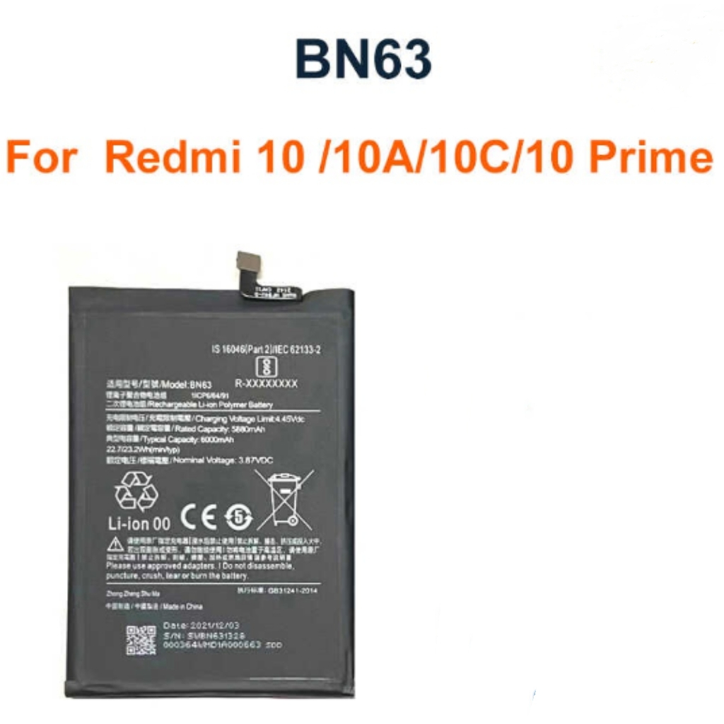 for RedMi 10 PRIME BN63 6000mAh Battery | Shopee Philippines
