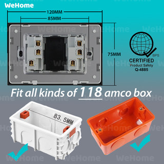 WeHome Switch Outlet Wide Series Universal Socket Home Light Switch ...