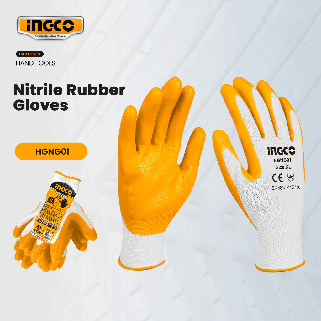 Ingco Nitrile Rubber Gloves For Hand HGNG01/ HGNG04 IHT | Shopee ...