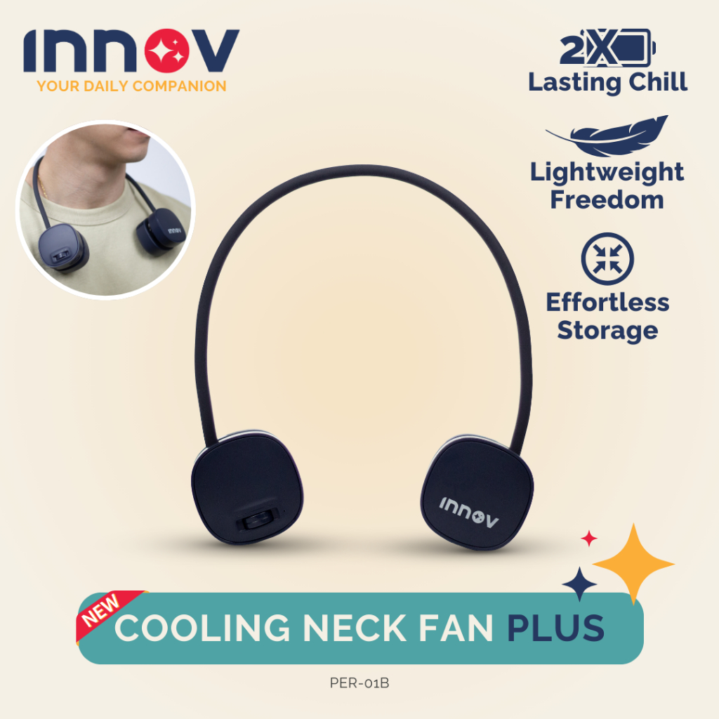 INNOV Cooling Neck Fan - Lightweight Wearable & Foldable Neck Fan ...