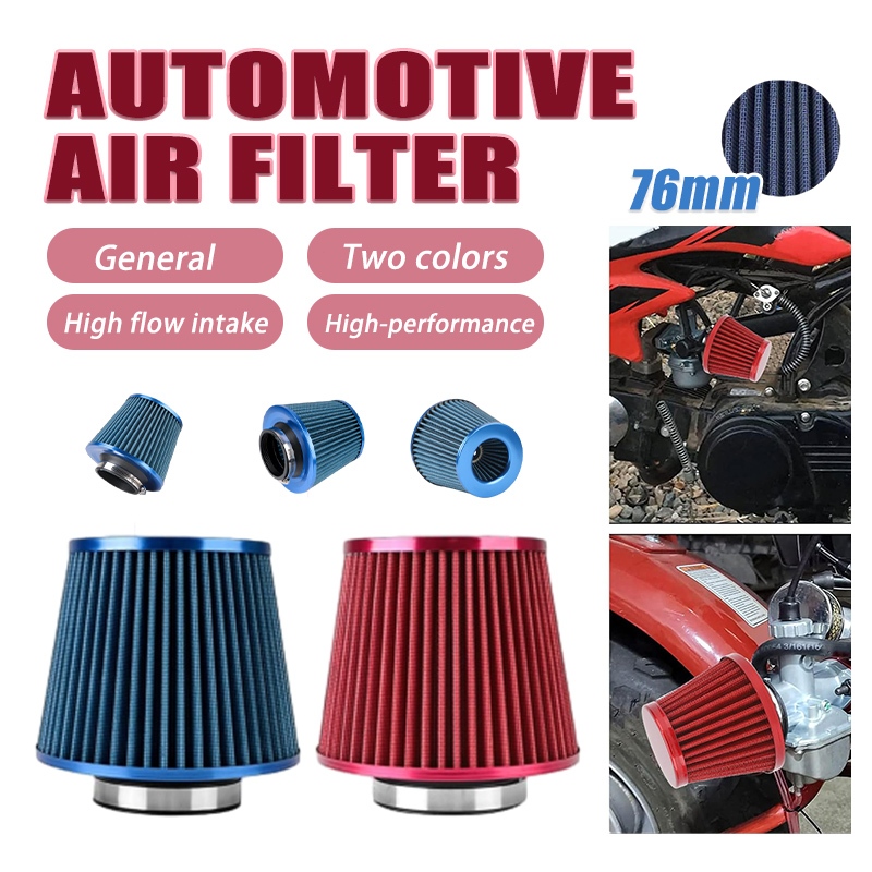 76MM Universal Automobile Car Filber Air Filter Auto Air Intake Filter ...