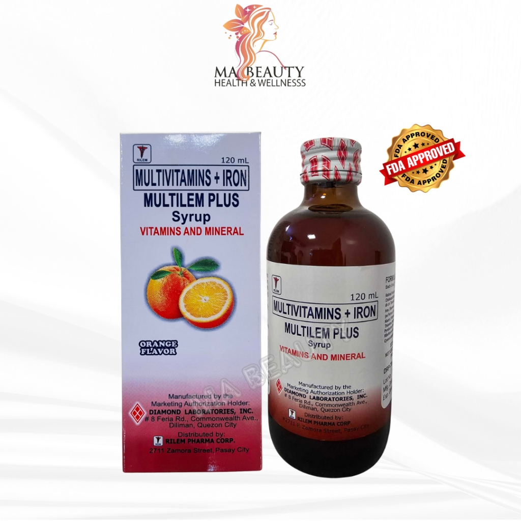 MULTILEM PLUS syrup (Multivitamins+ iron) for kids 120ml | Shopee ...