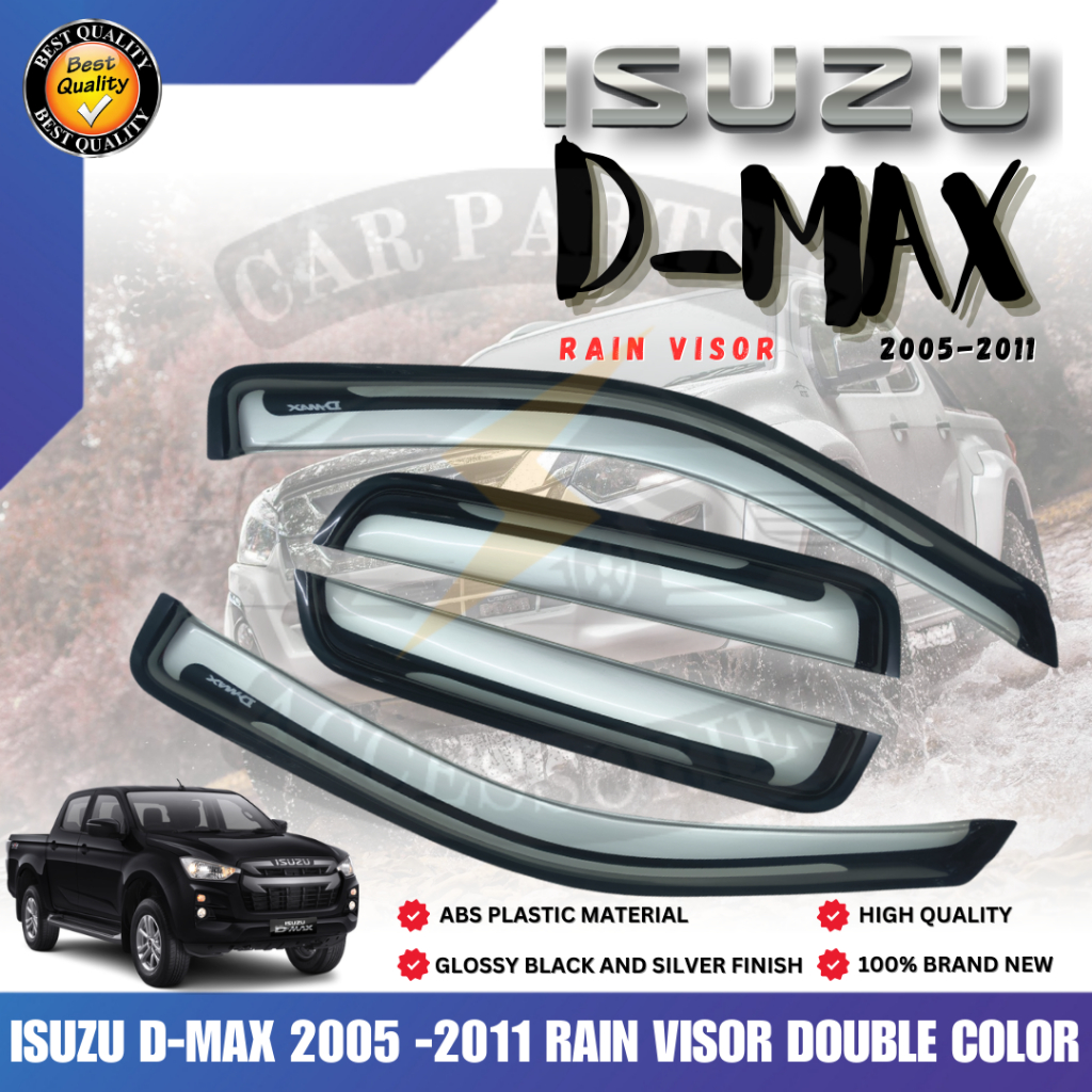 CPA ISUZU D-MAX 2005 -2011 RAIN VISOR WINDOW VISOR DEFLECTOR DOUBLE ...