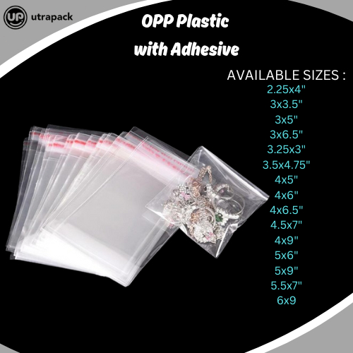 100pcs OPP with Adhesive Clear Plastic Poly Bag (Packaging for Mask ...