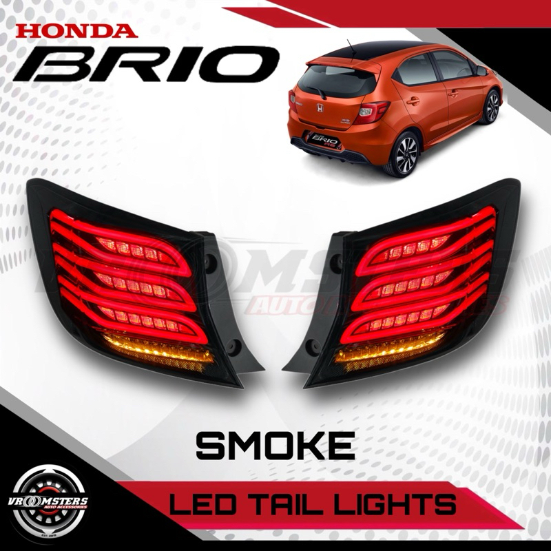 Honda Brio 2019-2025 Hatchback Smoke LED Tail Lights #Vroomsters ...