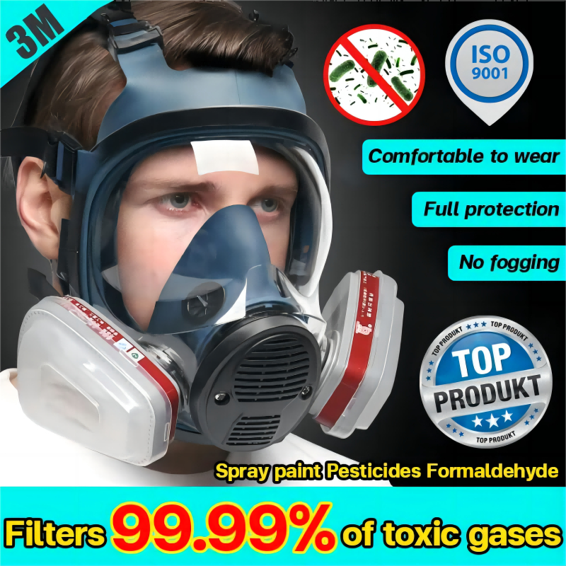Dual Filter Gas Respirator Mask Chemical Anti-DustPaint Industrial Gas ...