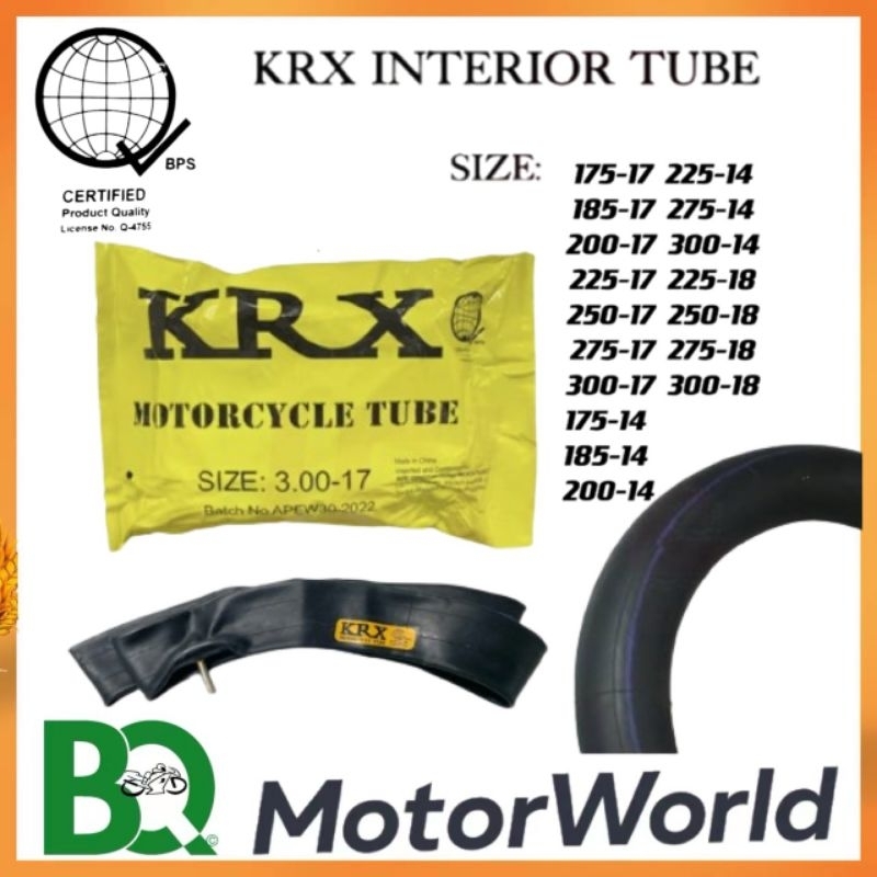 KRX Motorcycle Interior Tube TIRES tire (wholesale) accessories (size 14-17-18) With ICC (BPS ...