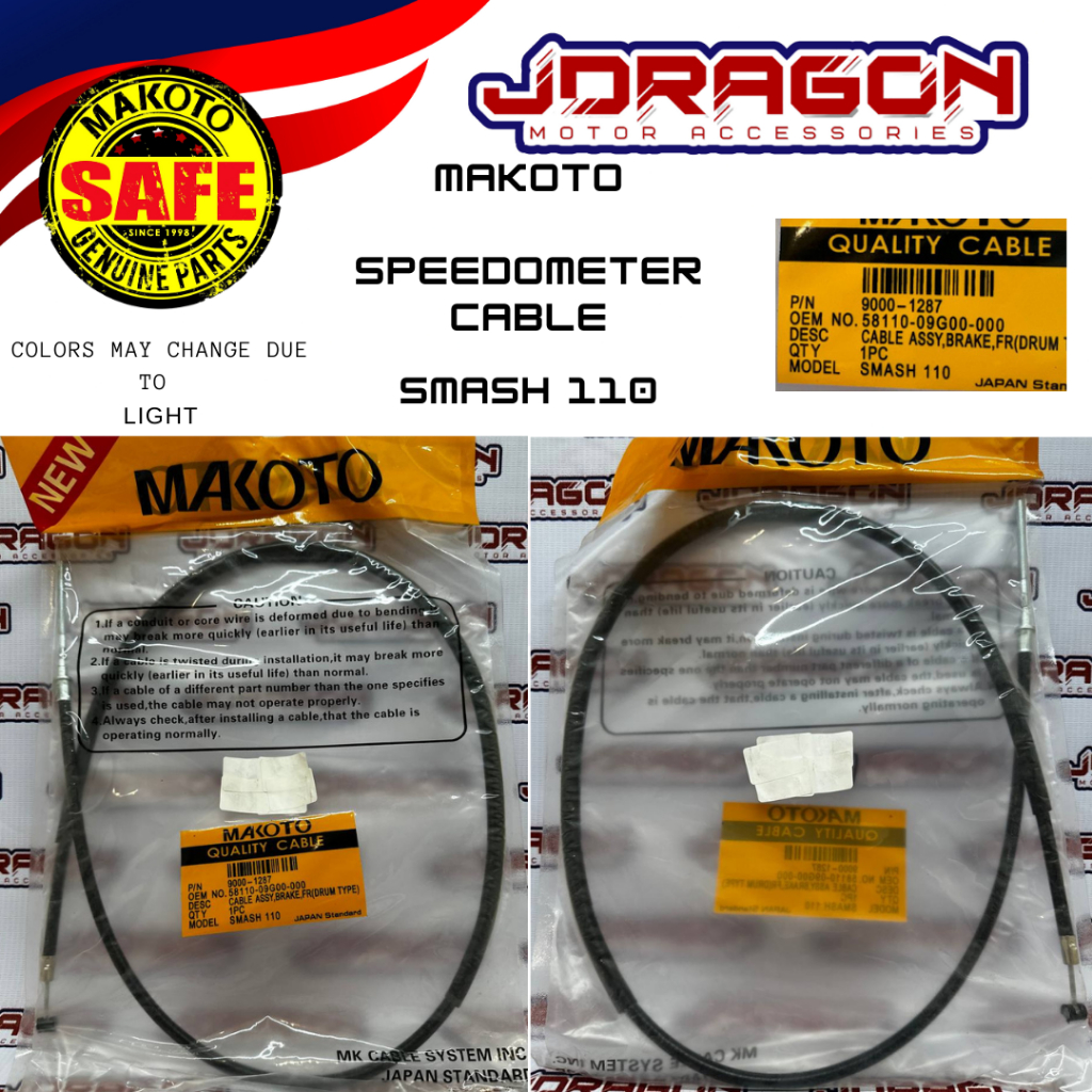 MAKOTO SPEEDOMETER CABLE (SMASH 110)(DRUM) | Shopee Philippines