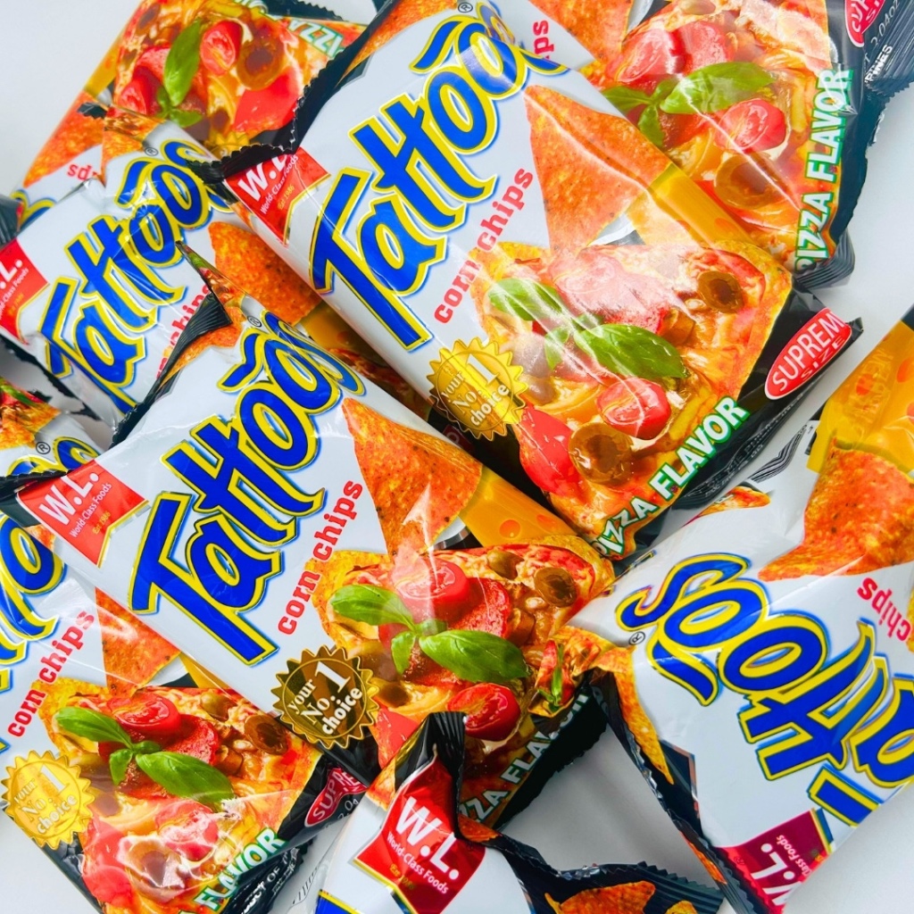 10 pcs Tattoos Pizza Flavor Corn Chips 58g | Shopee Philippines