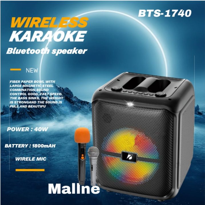 Brudo BTS-1740 IKARAOKE BOX Professional System Bluetooh Speaker With ...