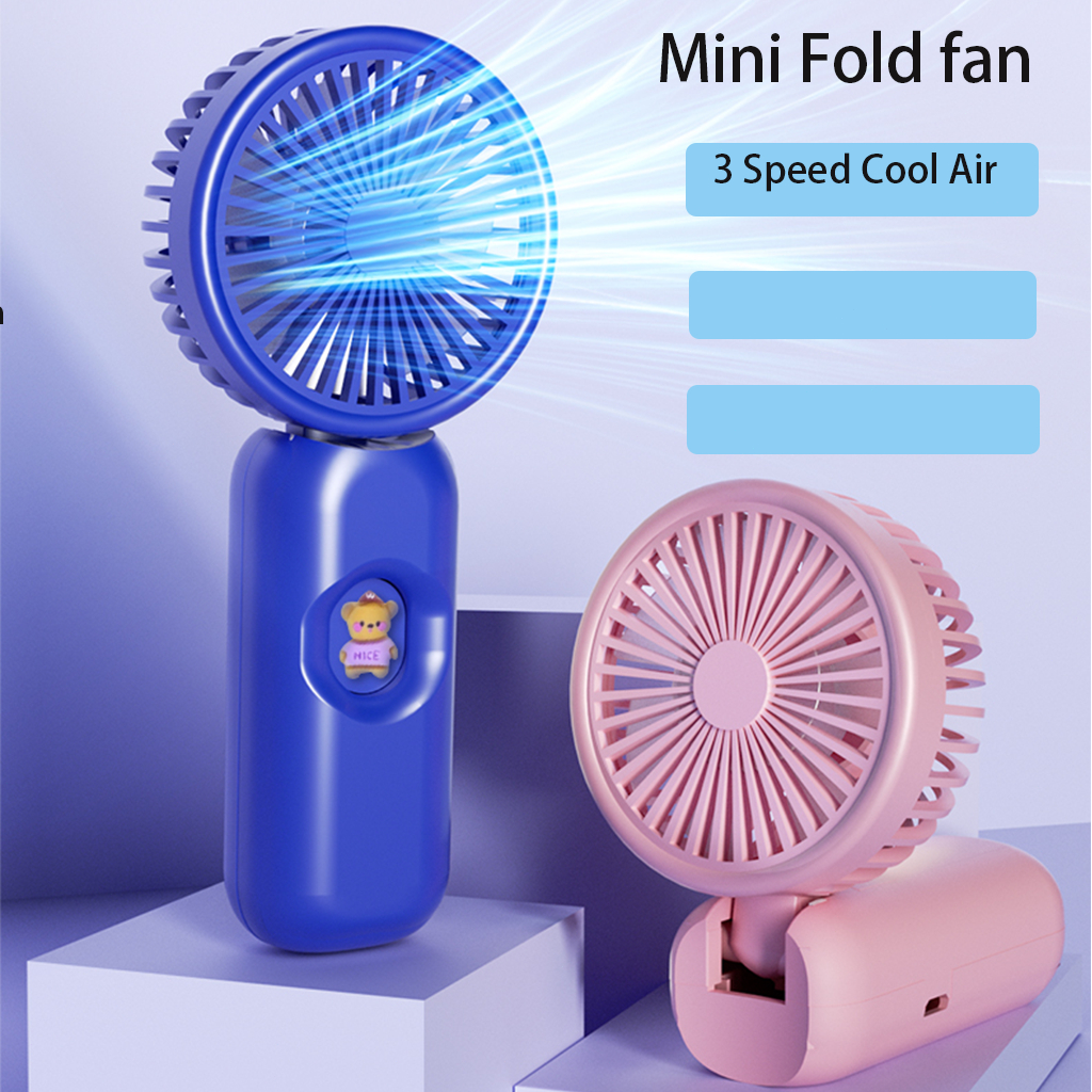 Mini Fan Folding Fan Rechargeable Handle Fan Portable Usb Desk Top Fan ...