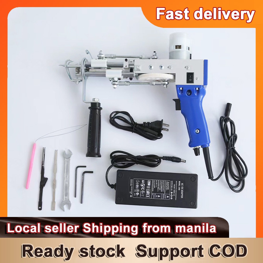 2 In 1 Cut Pile Electric Carpet Tufting Gun Hand Weaving Flocking ...