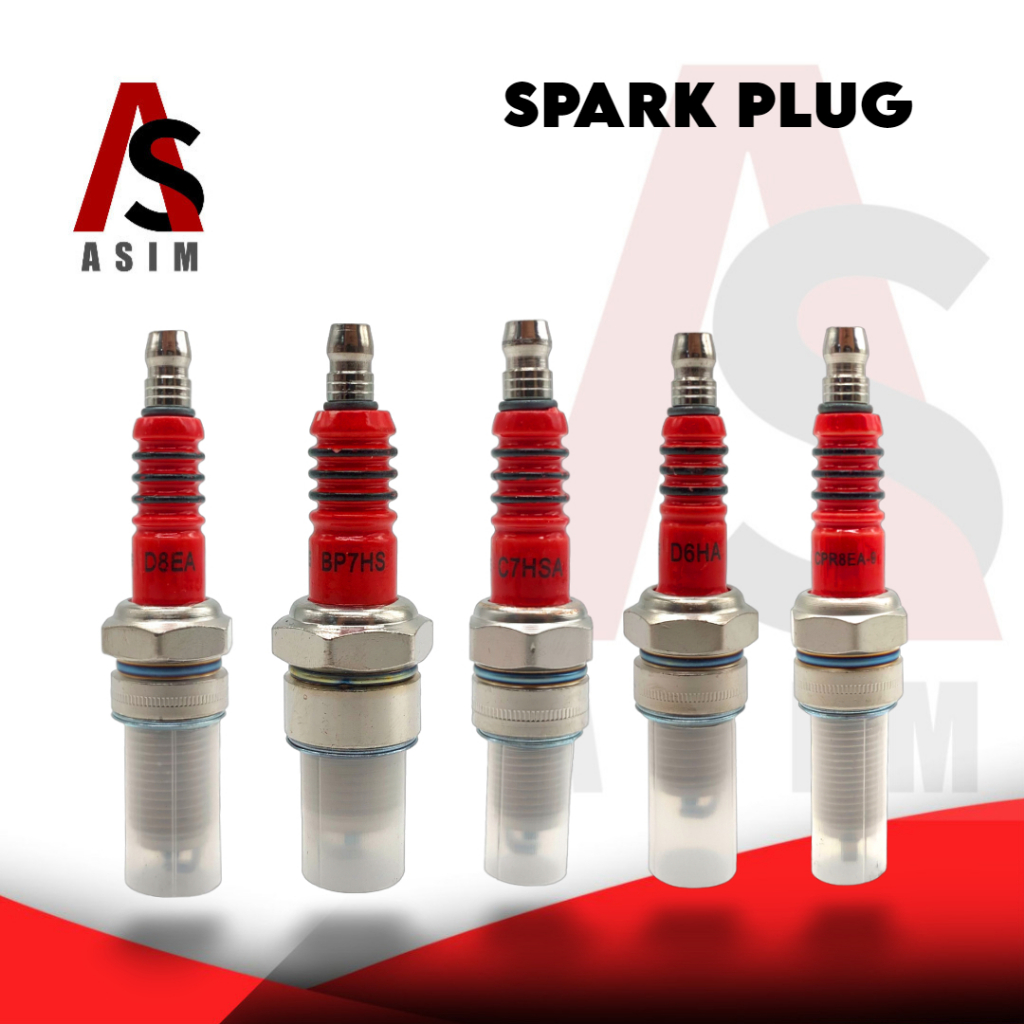 ASIM MOTORCYCLE 1PC SPARK PLUG C7HSA D8EA BP7HS CPR8EA-9 D6HA | Shopee ...
