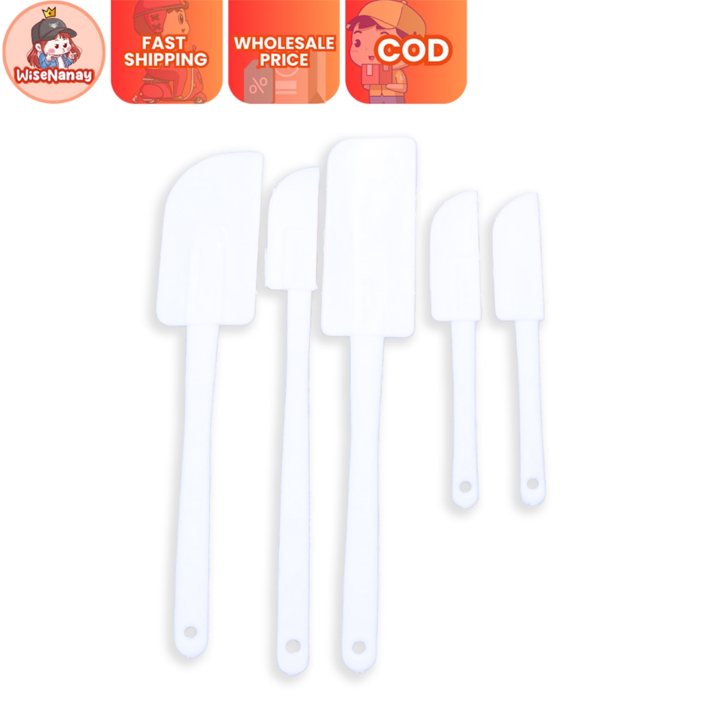 WiseNanay 5pieces Baking Spatulas #6691 - Plastic Baking Spatula Set ...
