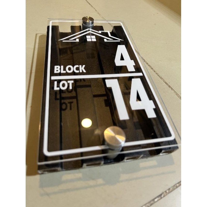 HOUSENUMBER/FLUTEDPANELBASEWITHACRYLICTOPSIGNAGE/5x9INCH ...