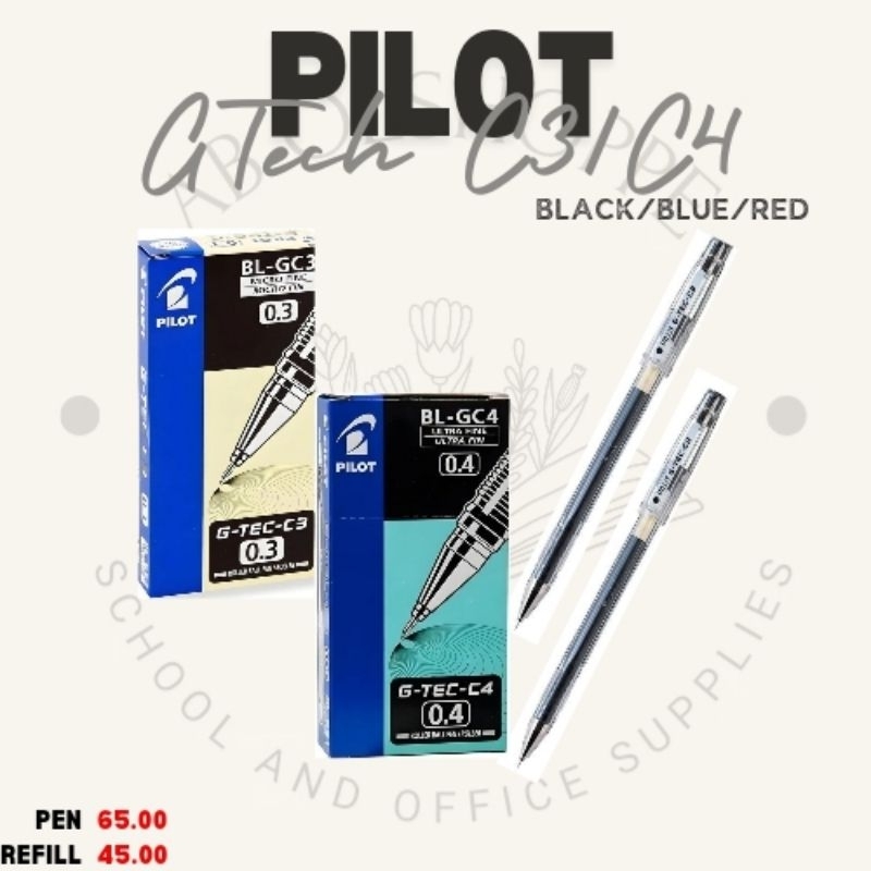Pilot GTech C3/C4 (Black/Blue/Red) | Shopee Philippines