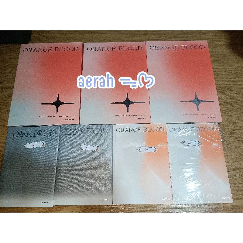 Enhypen Album (Orange Blood and Dark Blood) Engene ver, Standard Album ...