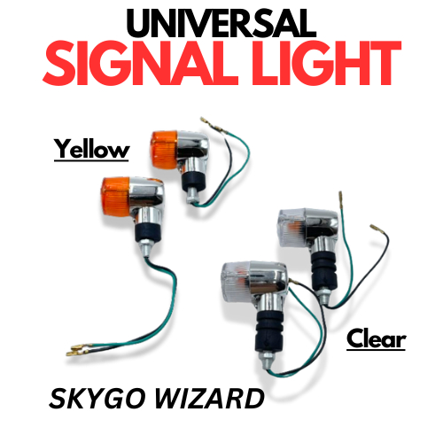 SKYGO WIZARD Signal Light Chrome Universal | Shopee Philippines